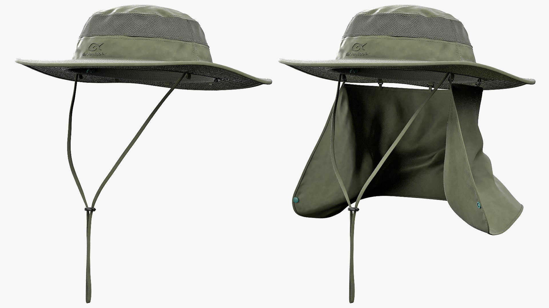 3D model green outdoor fishing hat - TurboSquid 1439201