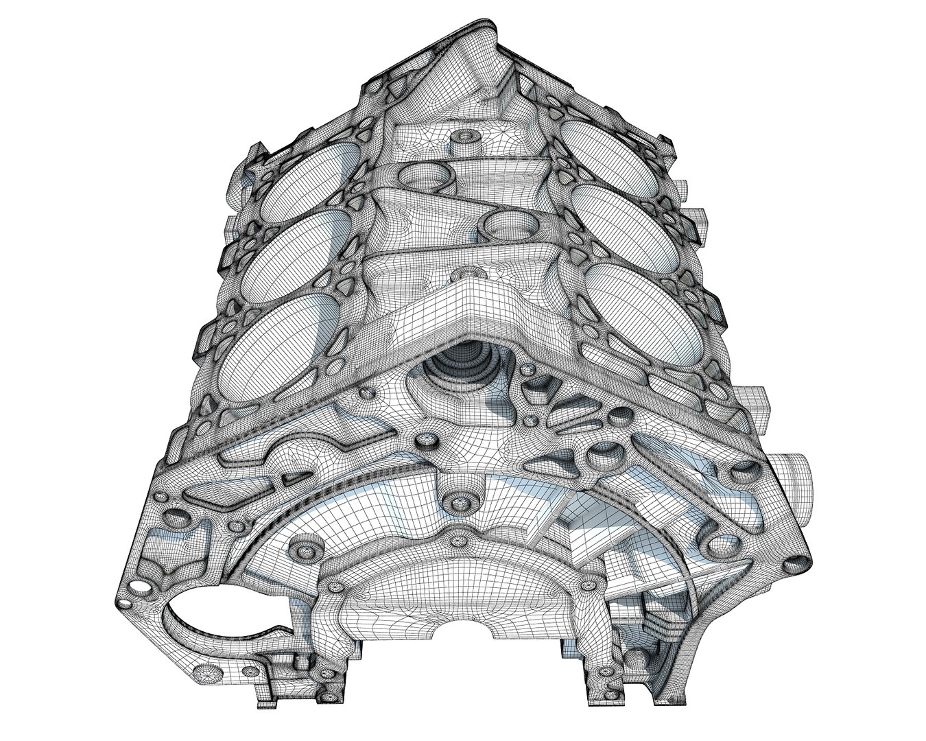 3D Model V6 Engine Block - TurboSquid 1346357