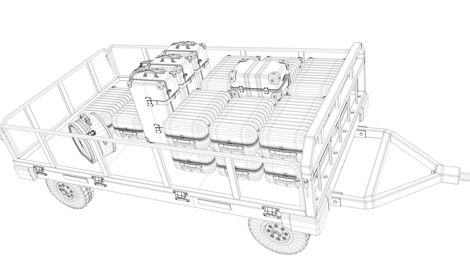 3D Baggage Carts - TurboSquid 2002626