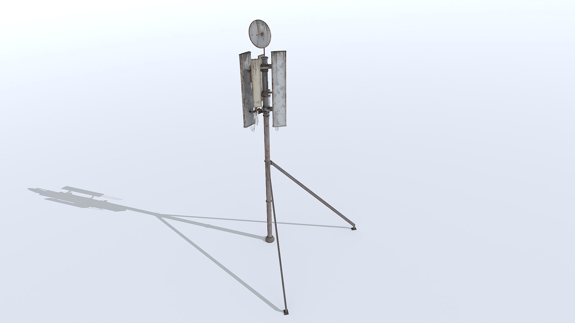 Old And Rusty Cell Tower 3D Model - TurboSquid 2309161