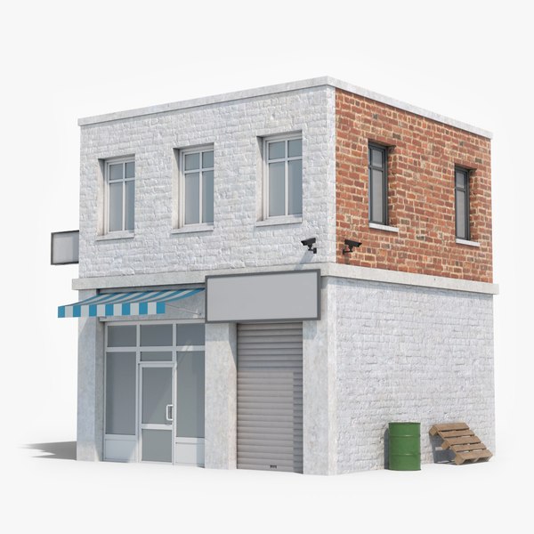 modelo 3d Casa urbana de dos pisos - TurboSquid 2136441