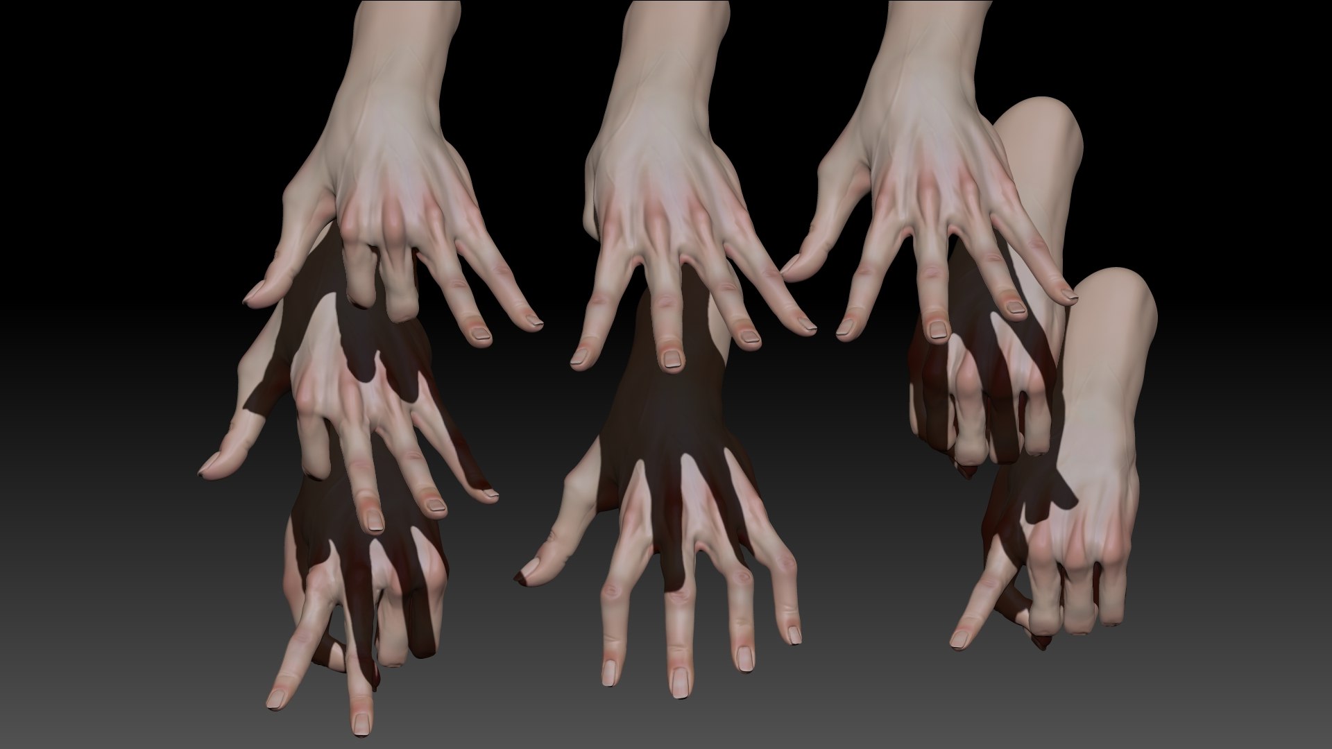 3D Female Pro Hand Gestures Sculpt Project - TurboSquid 2052472