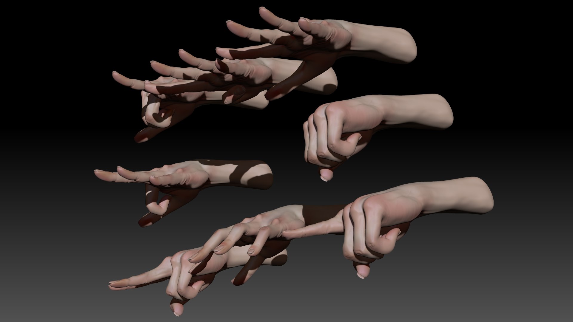 3D Female Pro Hand Gestures Sculpt Project - TurboSquid 2052472