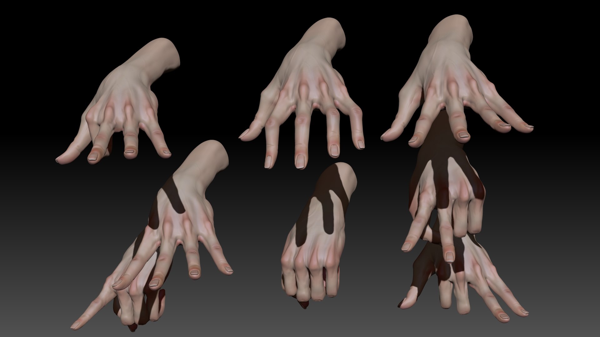 3D Female Pro Hand Gestures Sculpt Project - TurboSquid 2052472