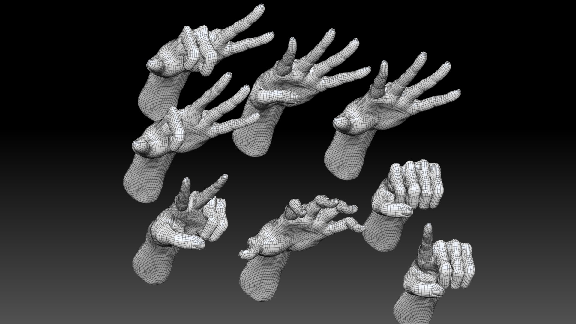 3D Female Pro Hand Gestures Sculpt Project - TurboSquid 2052472