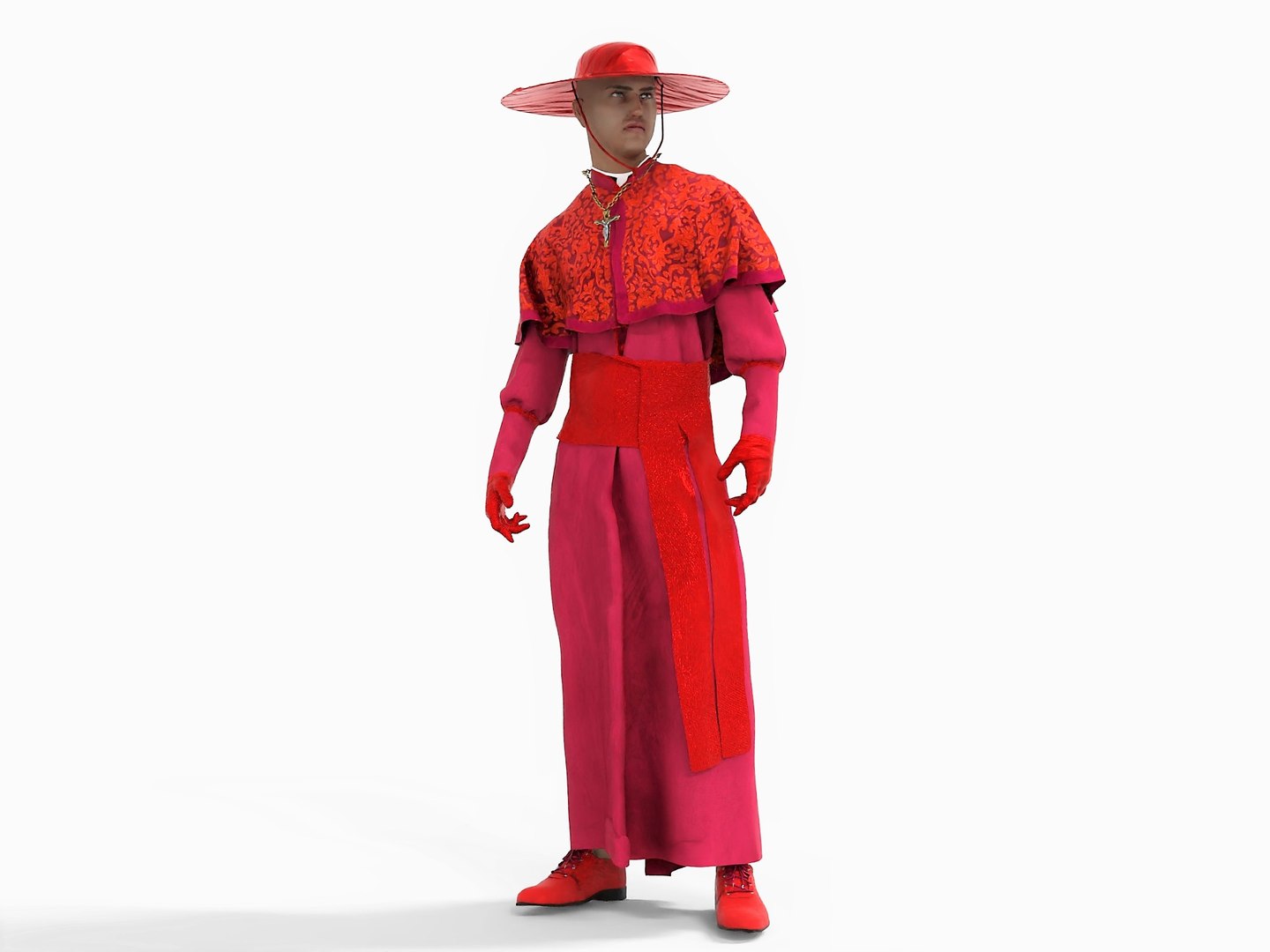 Prelate Priest In Red Rigged Low-poly 3D Model 3D - TurboSquid 2366462