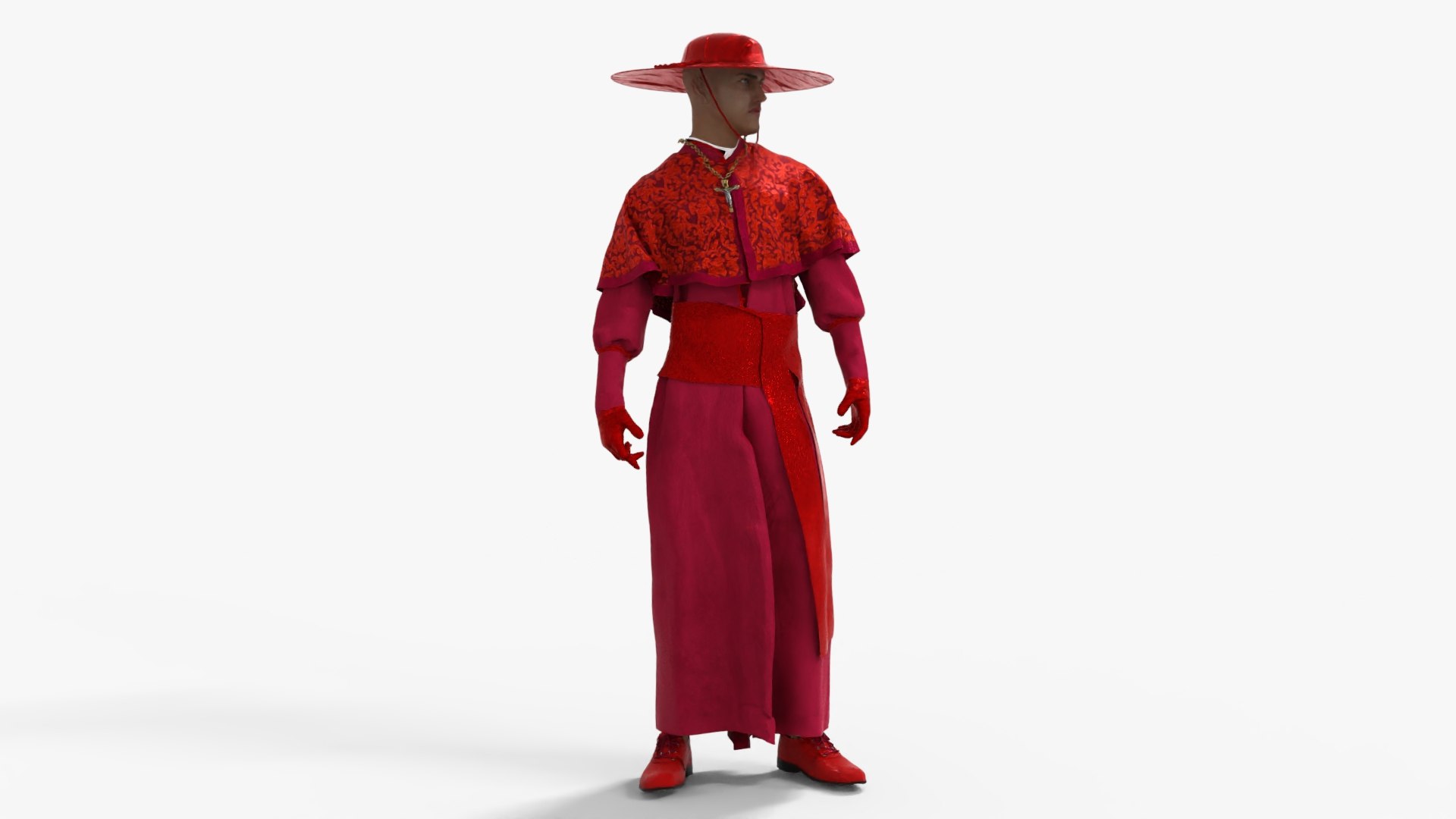 Prelate Priest In Red Rigged Low-poly 3D Model 3D - TurboSquid 2366462