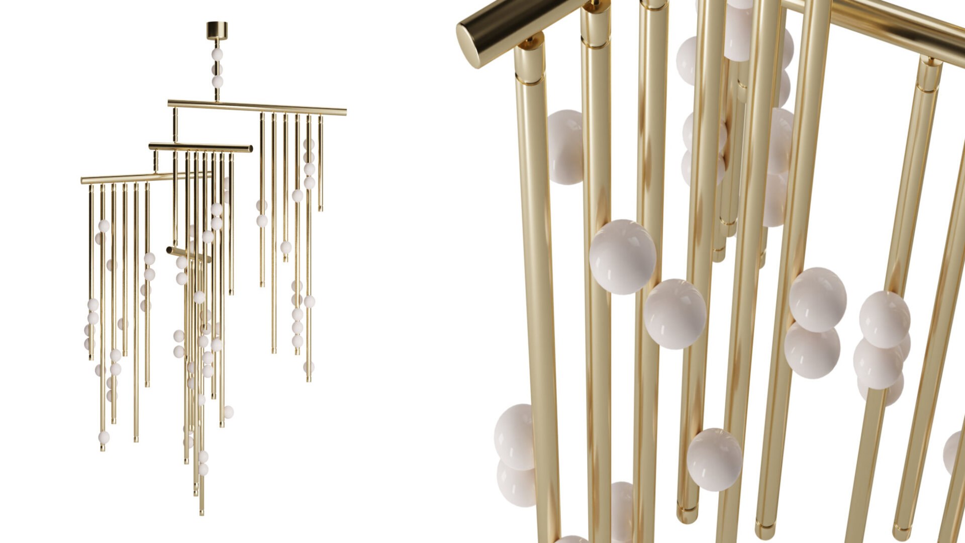 3D Model 76-bulb Drop System Chandelier - TurboSquid 2248184