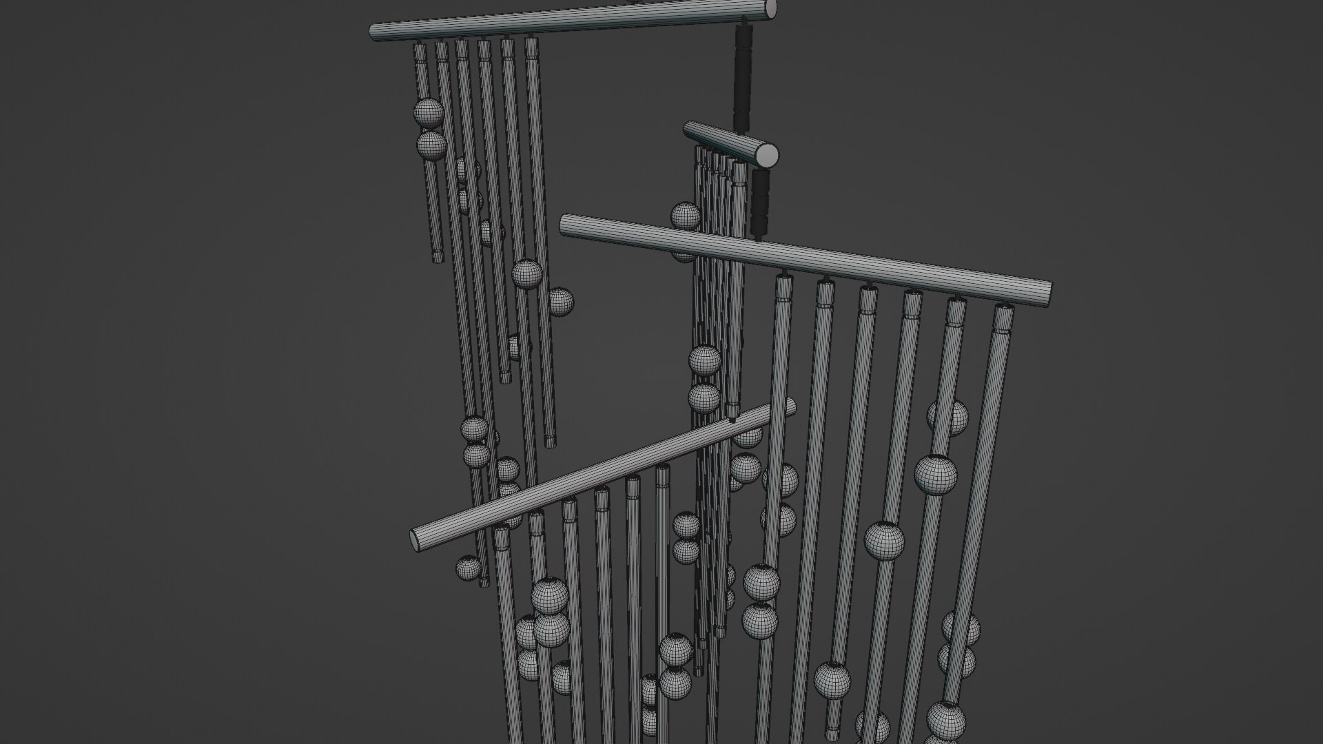 3D Model 76-bulb Drop System Chandelier - TurboSquid 2248184