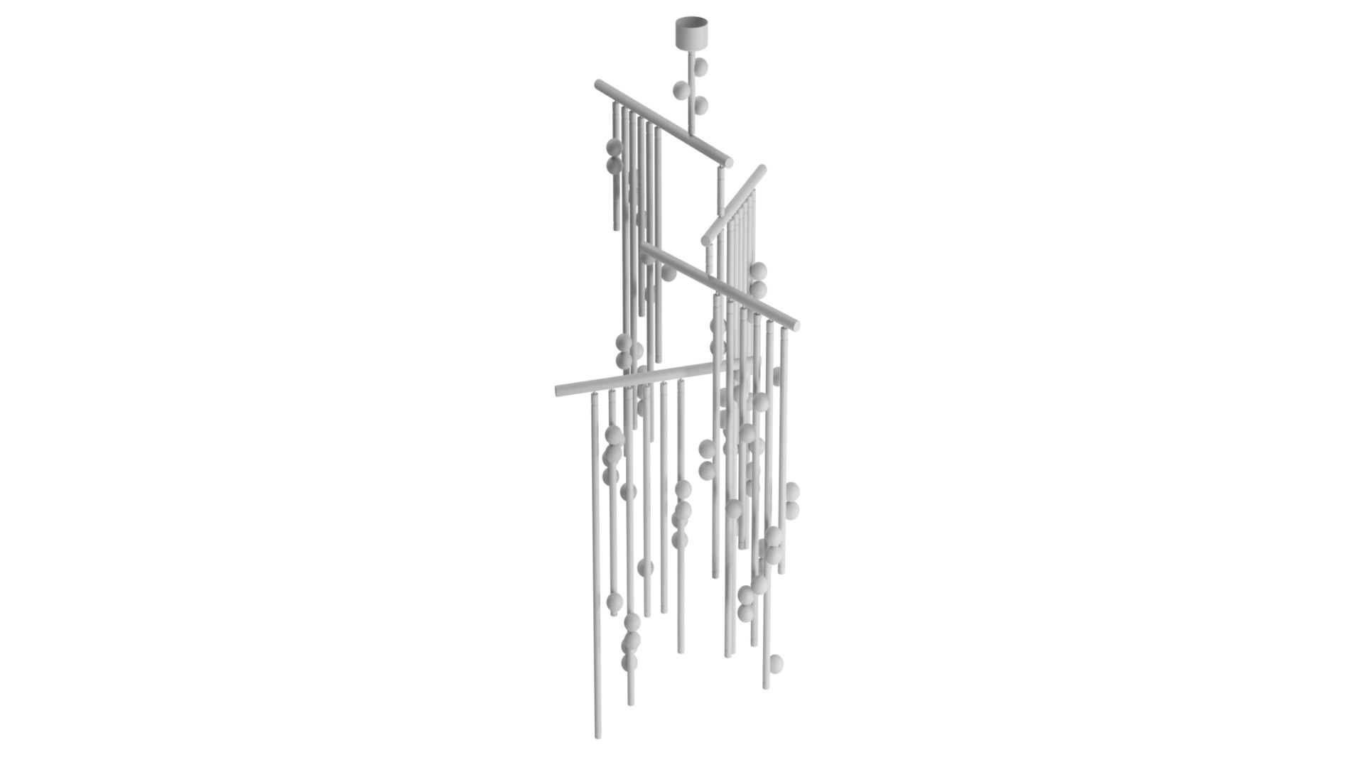 3D Model 76-bulb Drop System Chandelier - TurboSquid 2248184