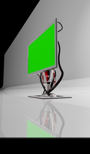 computer screen growing 3d 3ds