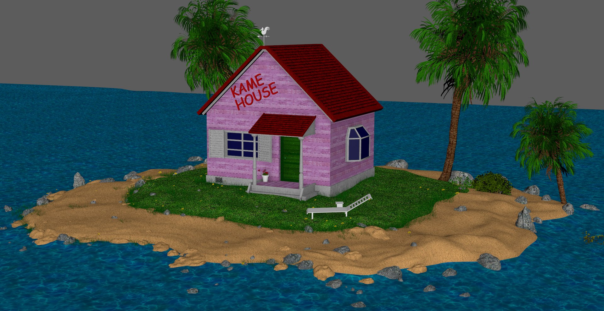 Kame House Model - TurboSquid 1321828