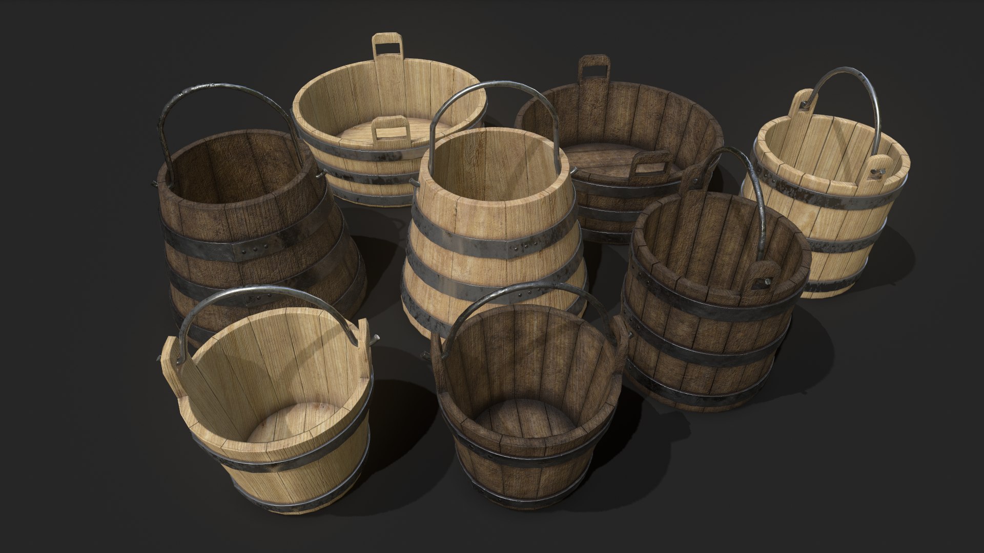 3D Bucket Pack Model - TurboSquid 1877047