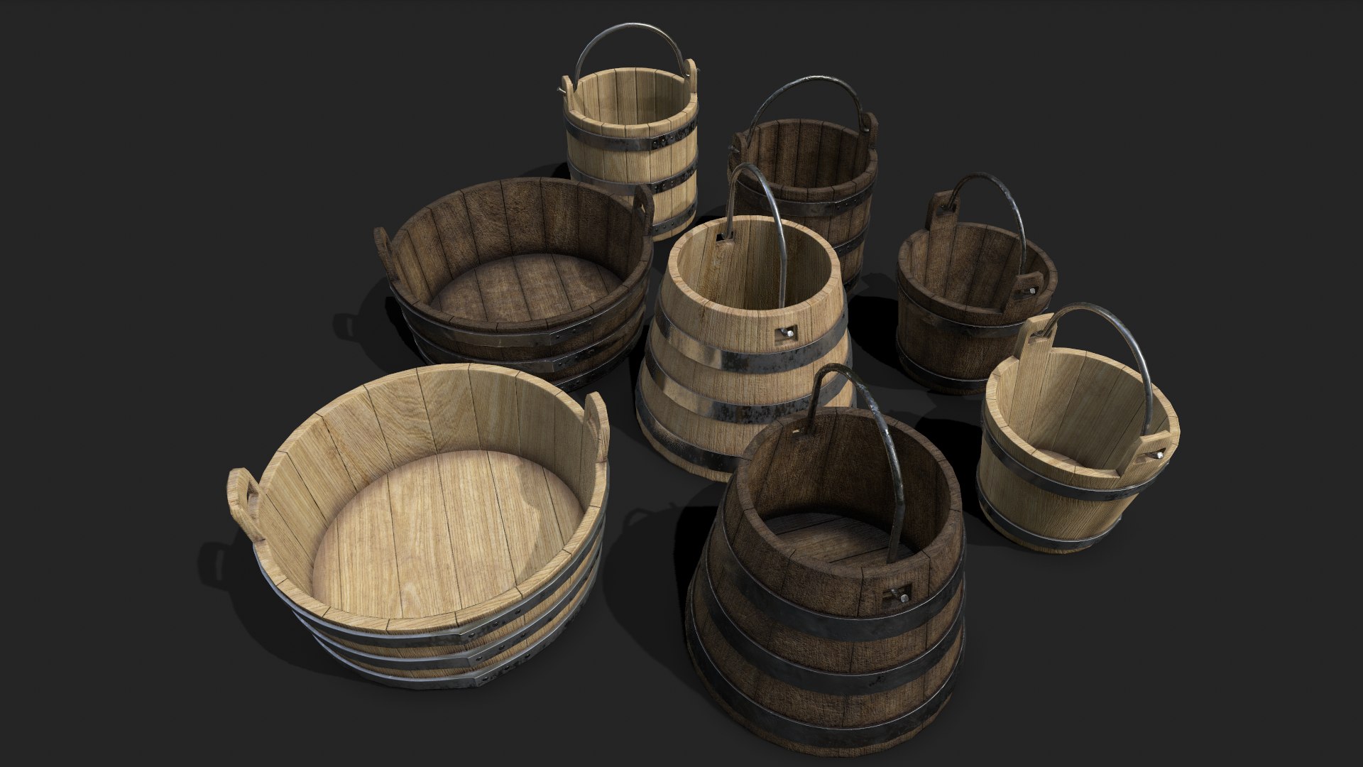3D Bucket Pack Model - TurboSquid 1877047