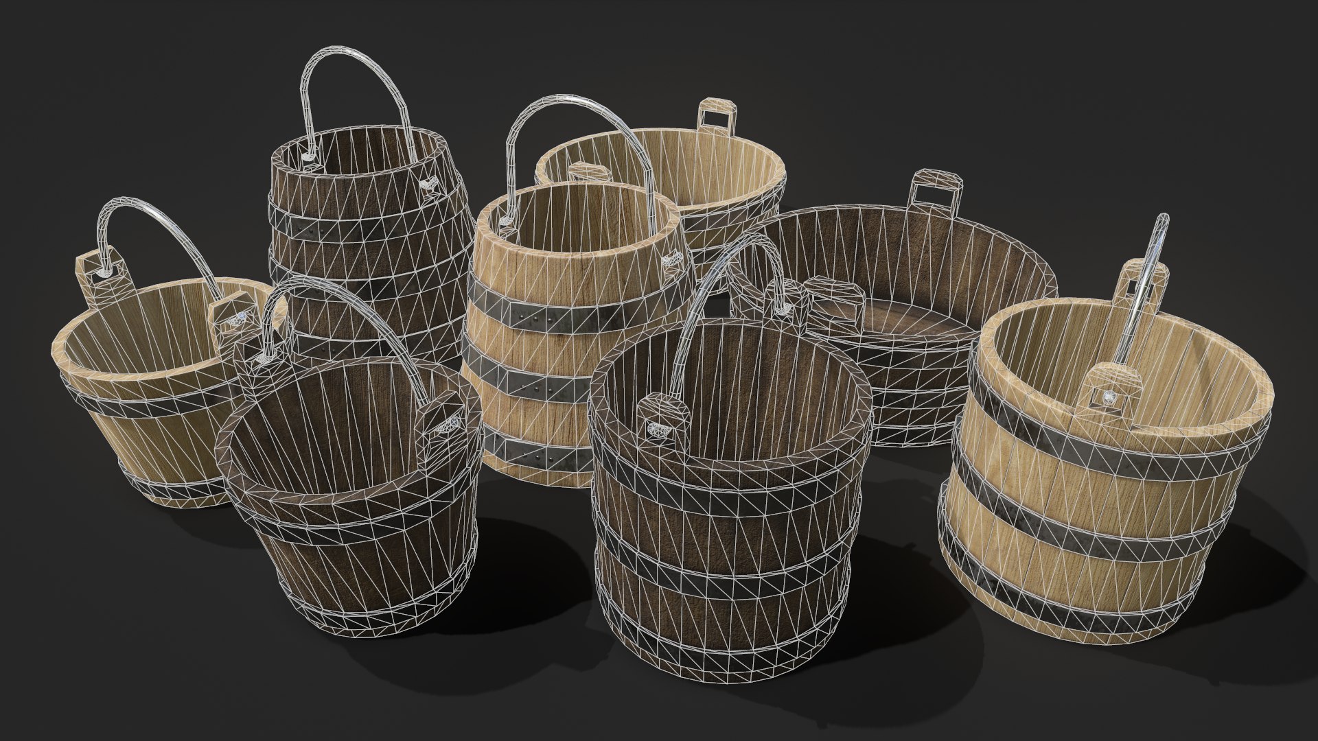 3D Bucket Pack Model - TurboSquid 1877047