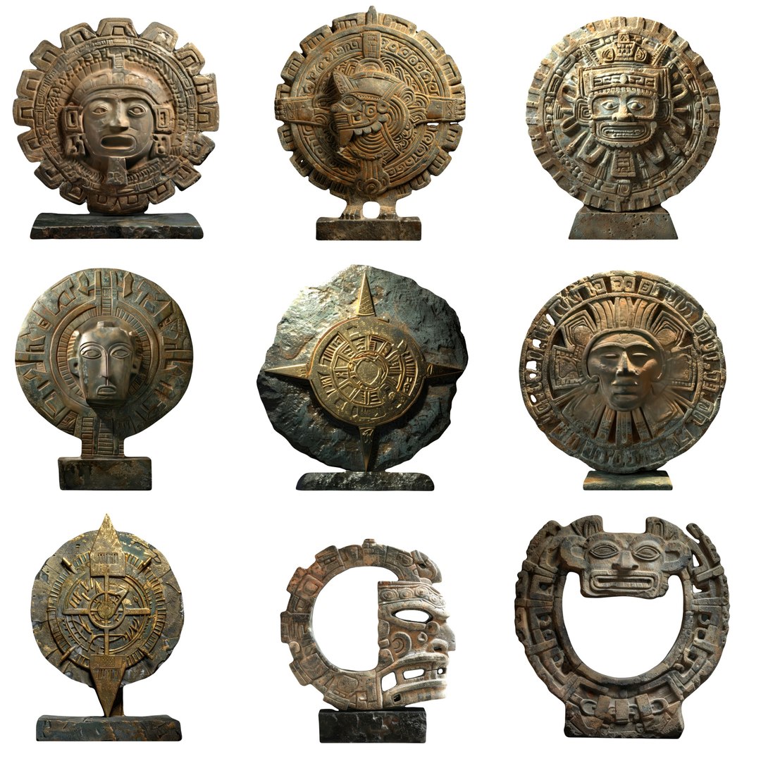 3D Mayan Artifacts Pack 9 Model - TurboSquid 2209546