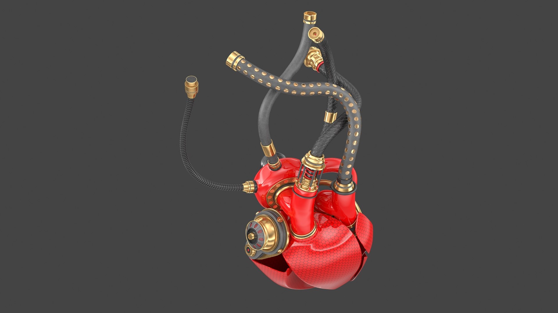 Sci-fi Artificial Cyber Heart 3D Model - TurboSquid 1601257