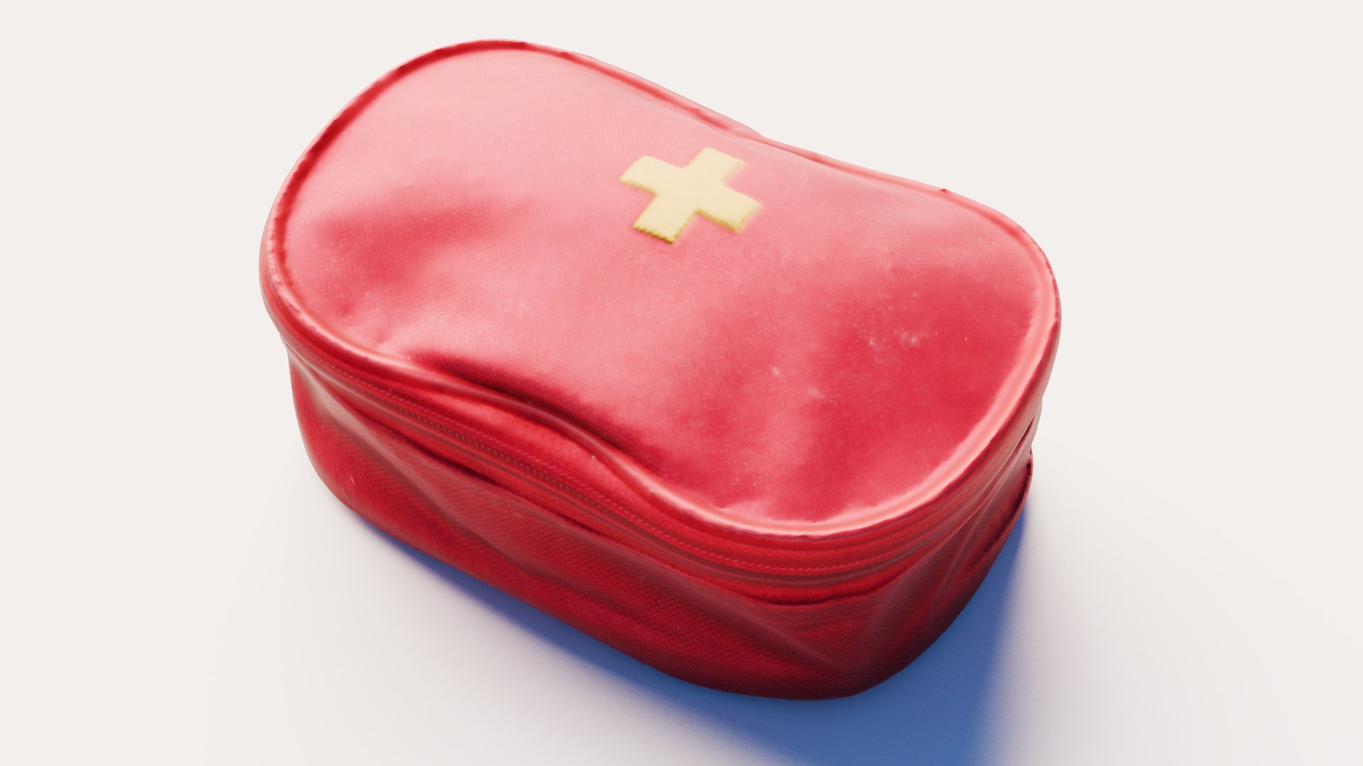 3D Scanned Red First Aid Kit Model - TurboSquid 2257746