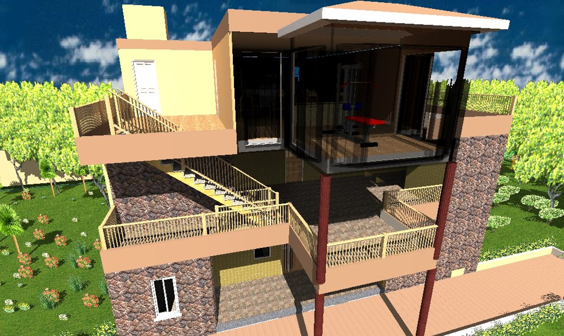 Indian Houses 3d Model