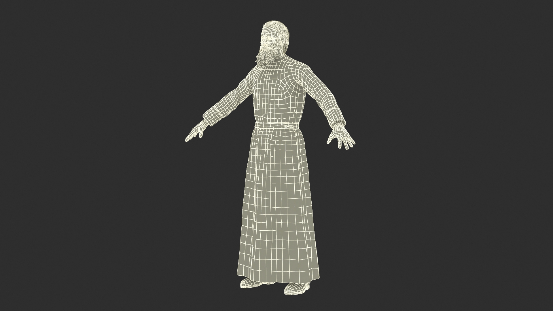 Orthodox Church Monk Wearing Robe Rigged 3D Model - TurboSquid 2320358