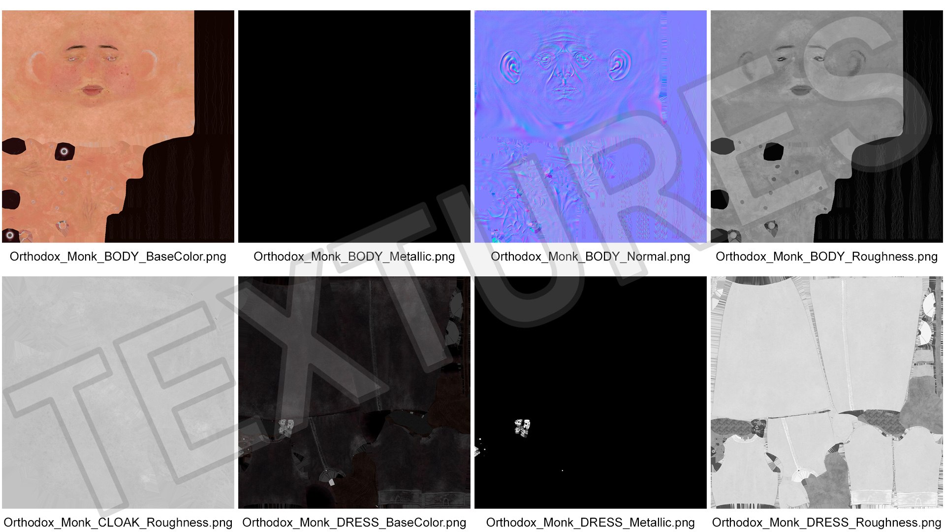 Orthodox Church Monk Wearing Robe Rigged 3D Model - TurboSquid 2320358