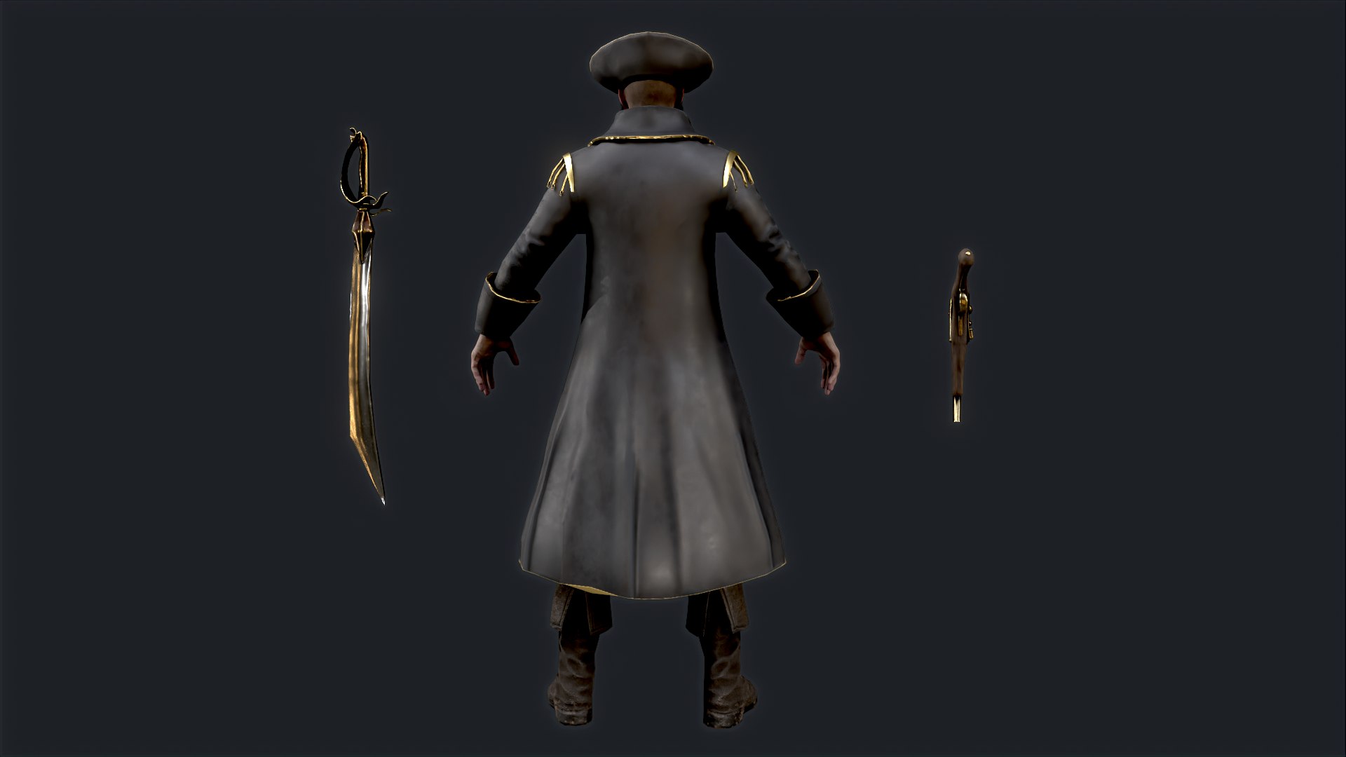 Pirate Captain 3D Model - TurboSquid 2152303