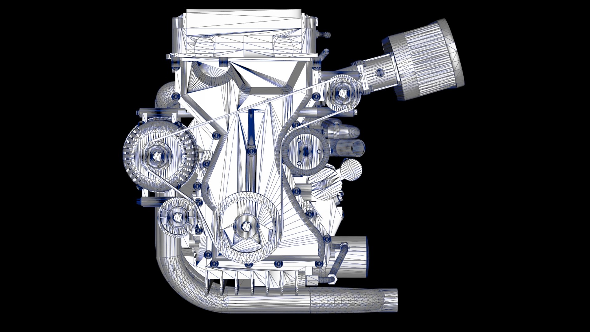 Honda B16B18A VTEC Engine 3D Model - TurboSquid 2307165