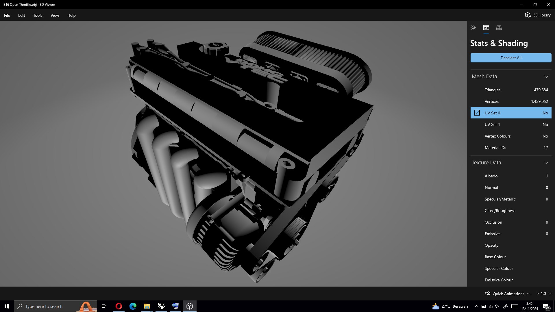 Honda B16B18A VTEC Engine 3D Model - TurboSquid 2307165