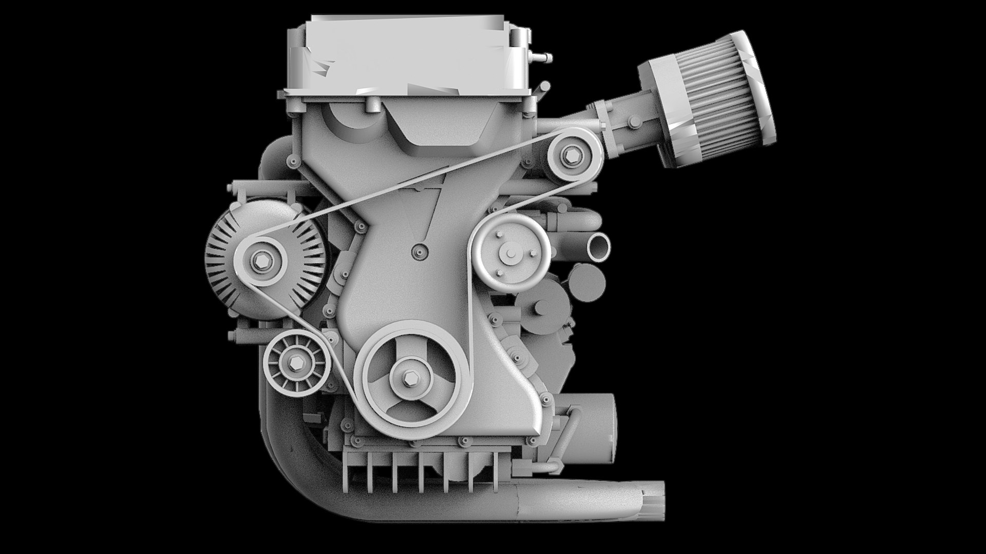 Honda B16B18A VTEC Engine 3D Model - TurboSquid 2307165