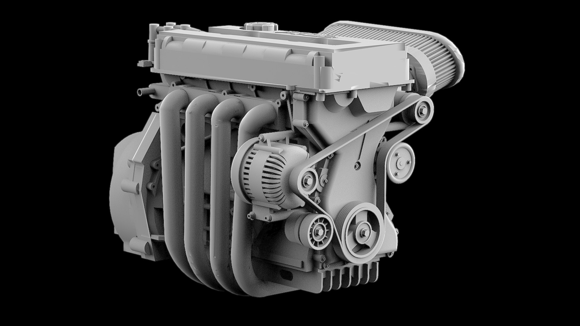 Honda B16B18A VTEC Engine 3D Model - TurboSquid 2307165