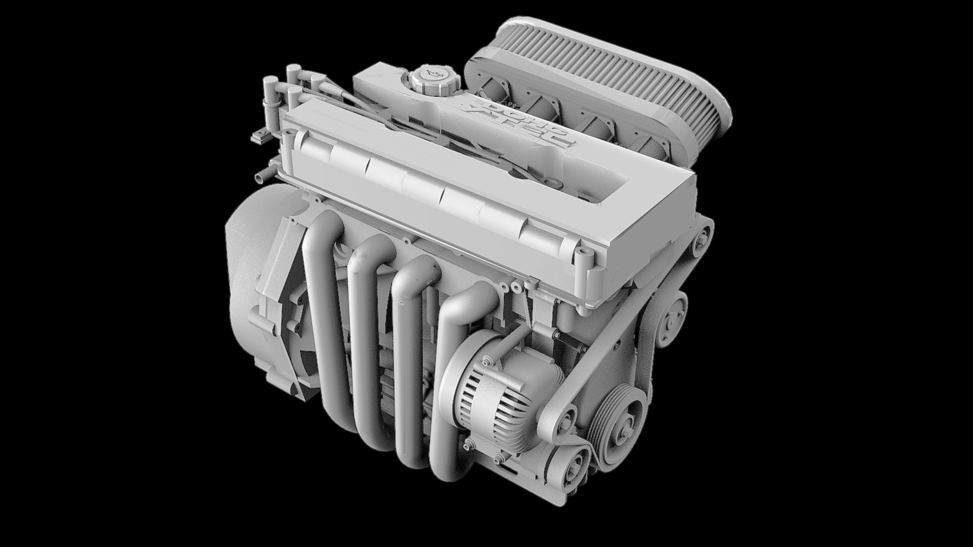 Honda B16B18A VTEC Engine 3D Model - TurboSquid 2307165