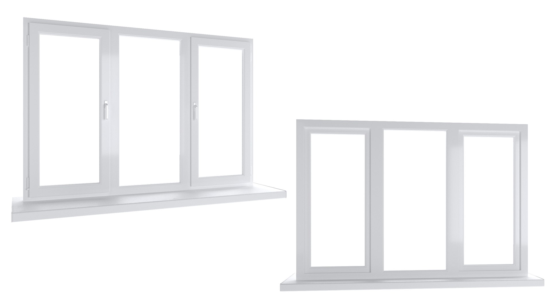 Large Plastic Window - White Model - TurboSquid 2048167