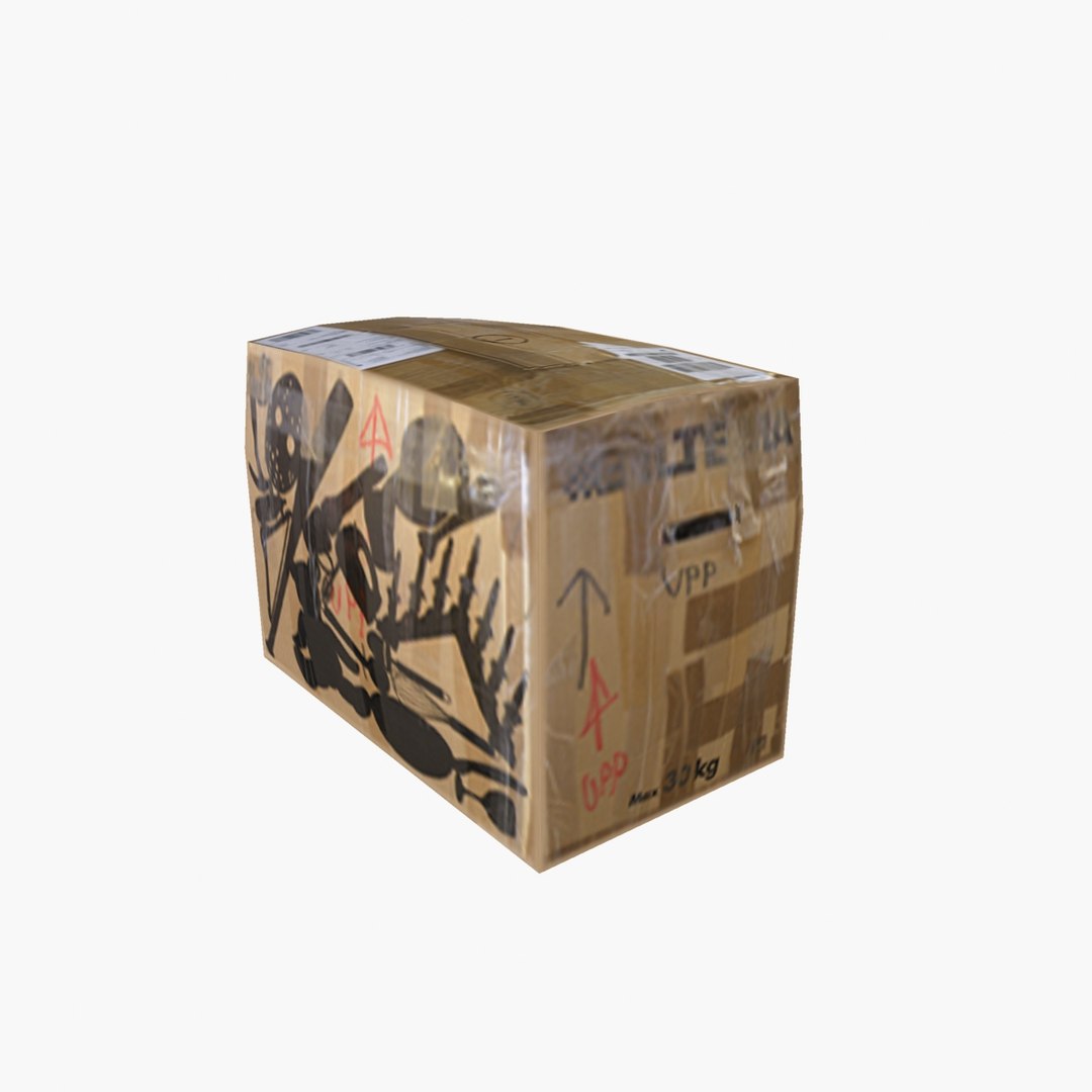cardboard box 3d model