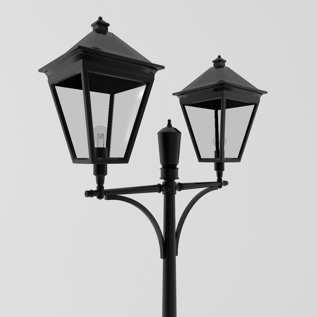 3d model classic london double lighting
