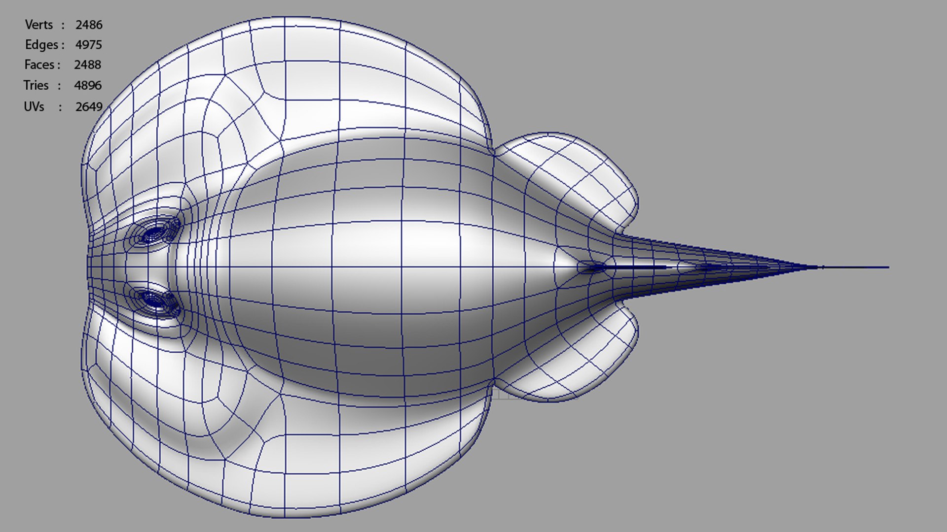 3d model of electric rays fish