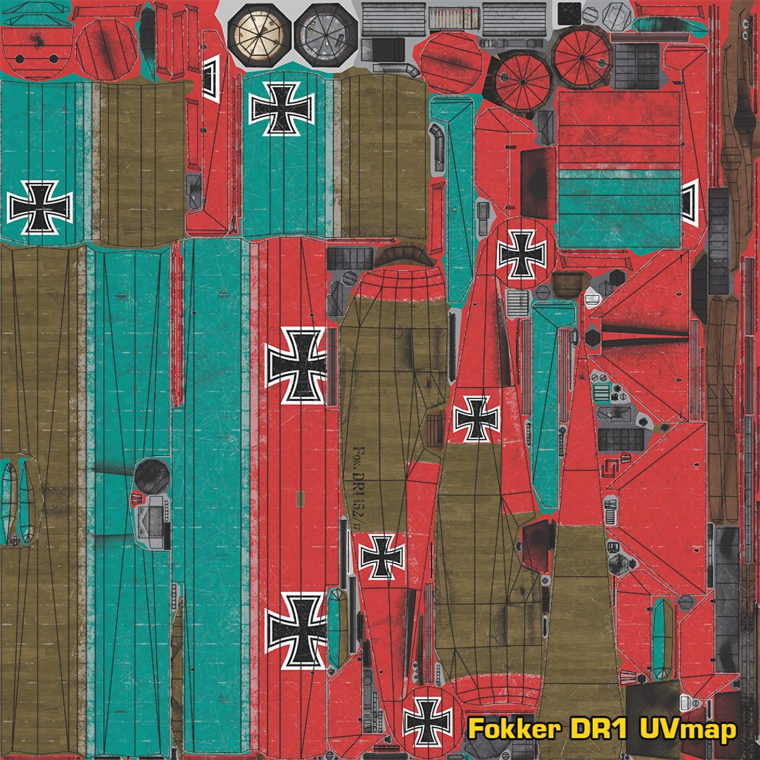 Fokker dr1 triplane ww1 model - TurboSquid 1464775