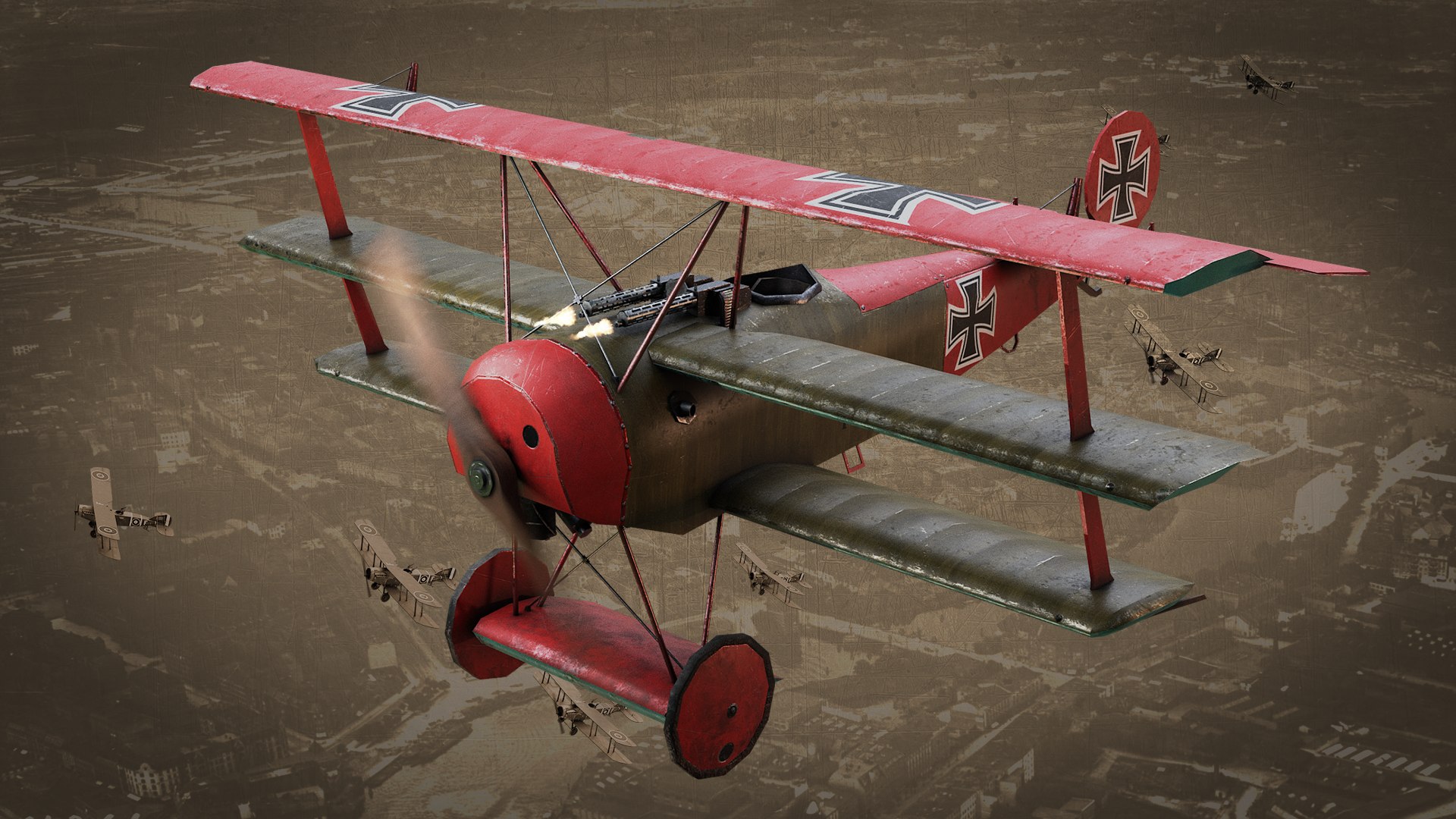 WW1 Aircraft Fighter Realtime Bundle 3D Model - TurboSquid 2404244