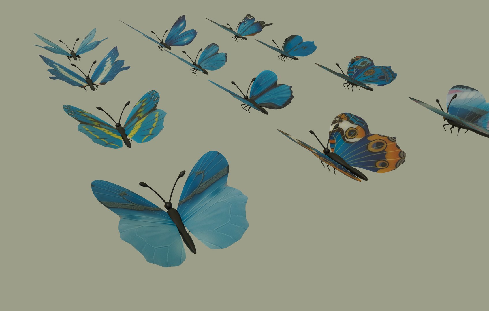 Butterflies 3D Model - TurboSquid 1867811