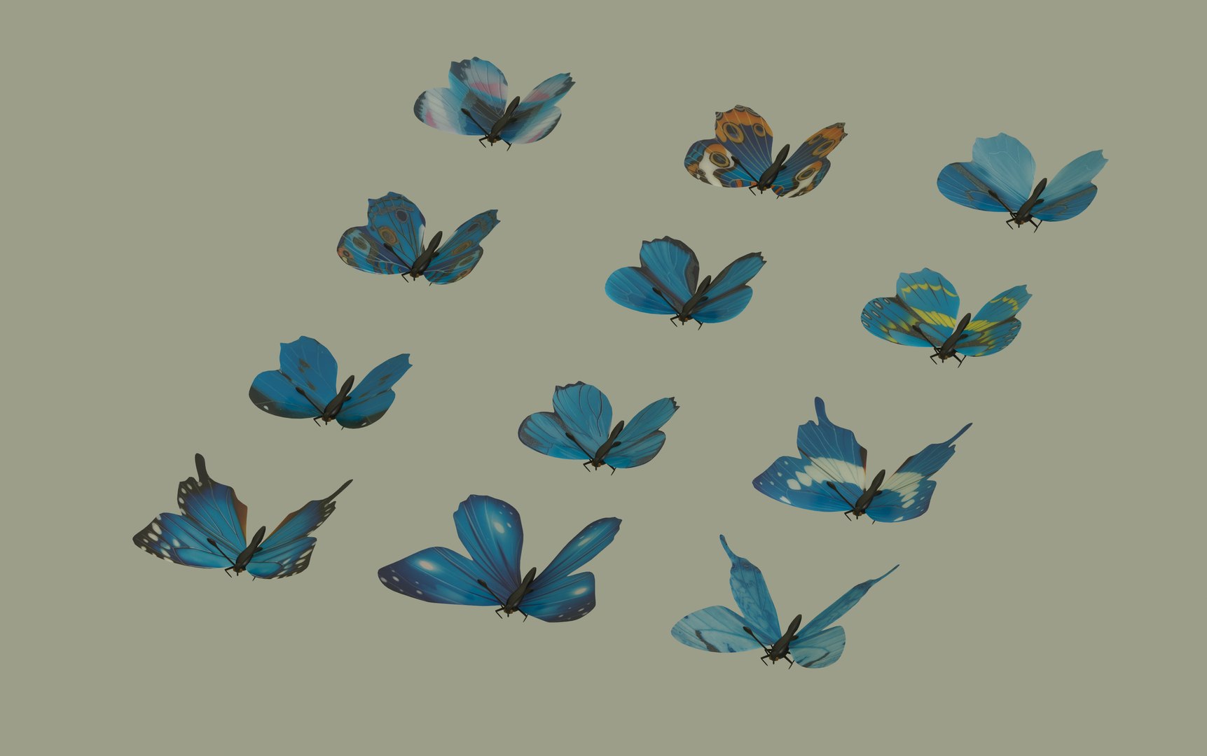 Butterflies 3D model - TurboSquid 1867811