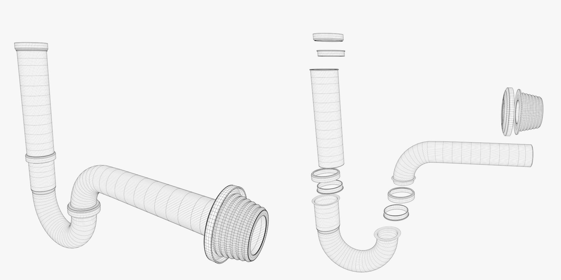 3D basin sink siphon - TurboSquid 1649797