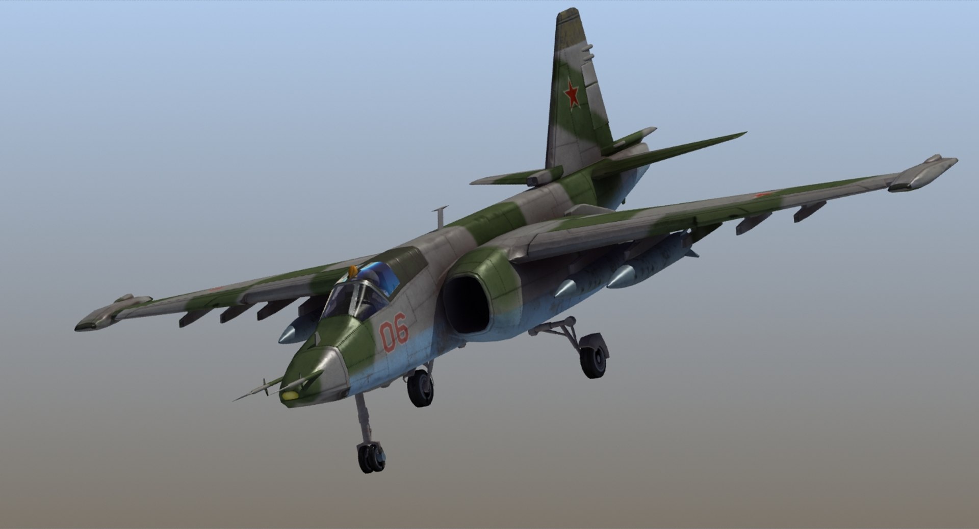 3d Su25 Frogfoot Aircraft Model