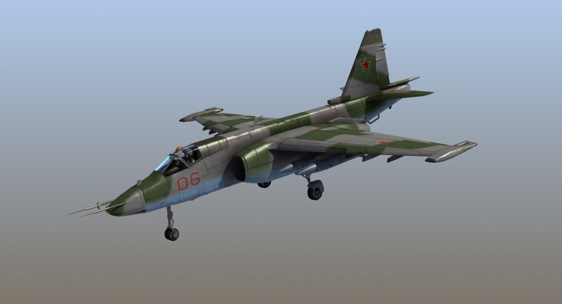 3d Su25 Frogfoot Aircraft Model