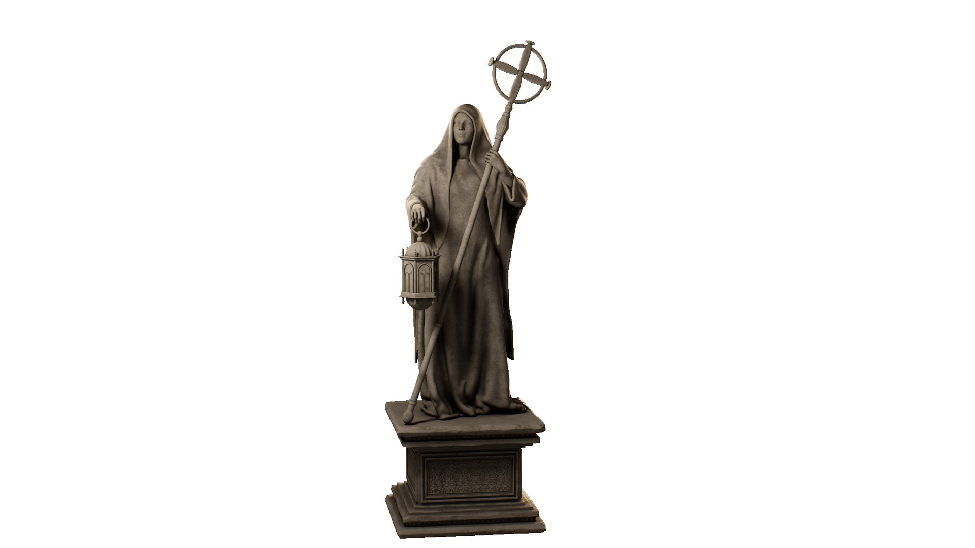 3D Model Holy Priest Statue Game-Ready 3d Model - TurboSquid 2237590