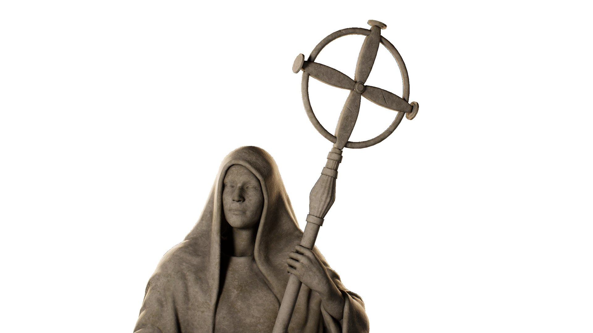 3D Model Holy Priest Statue Game-Ready 3d Model - TurboSquid 2237590