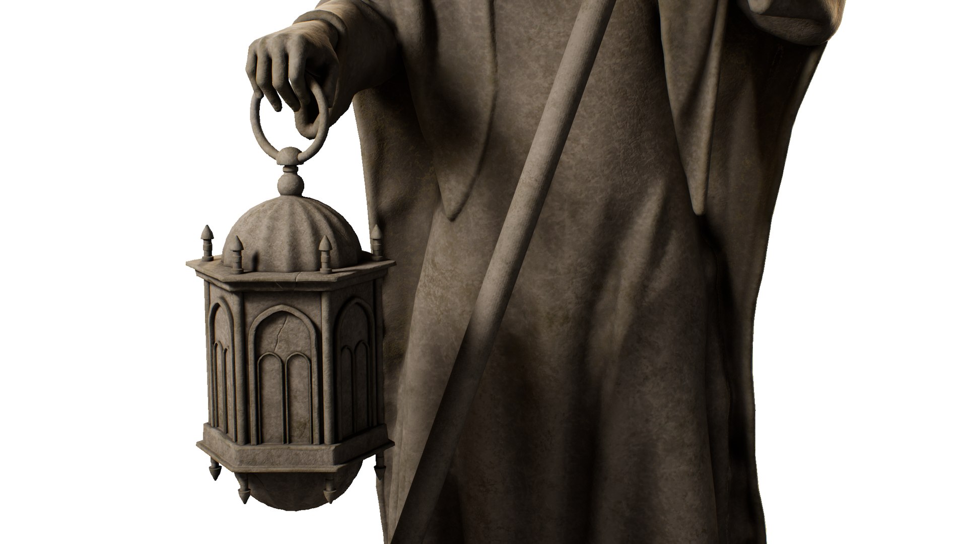 3D Model Holy Priest Statue Game-Ready 3d Model - TurboSquid 2237590