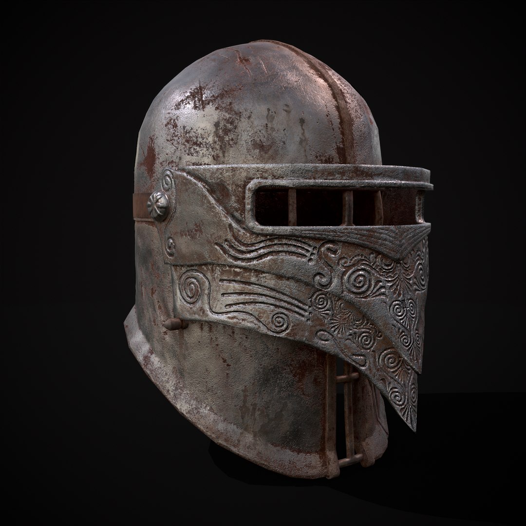 Marvelous Medieval Metal Helmet Model - TurboSquid 2089162