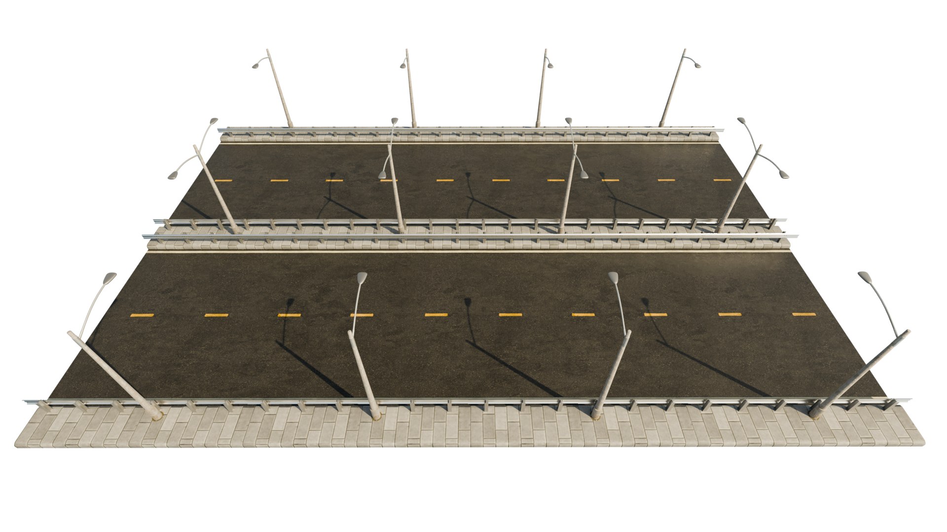 3D Modular ROAD PACK Game-ready - TurboSquid 2501747