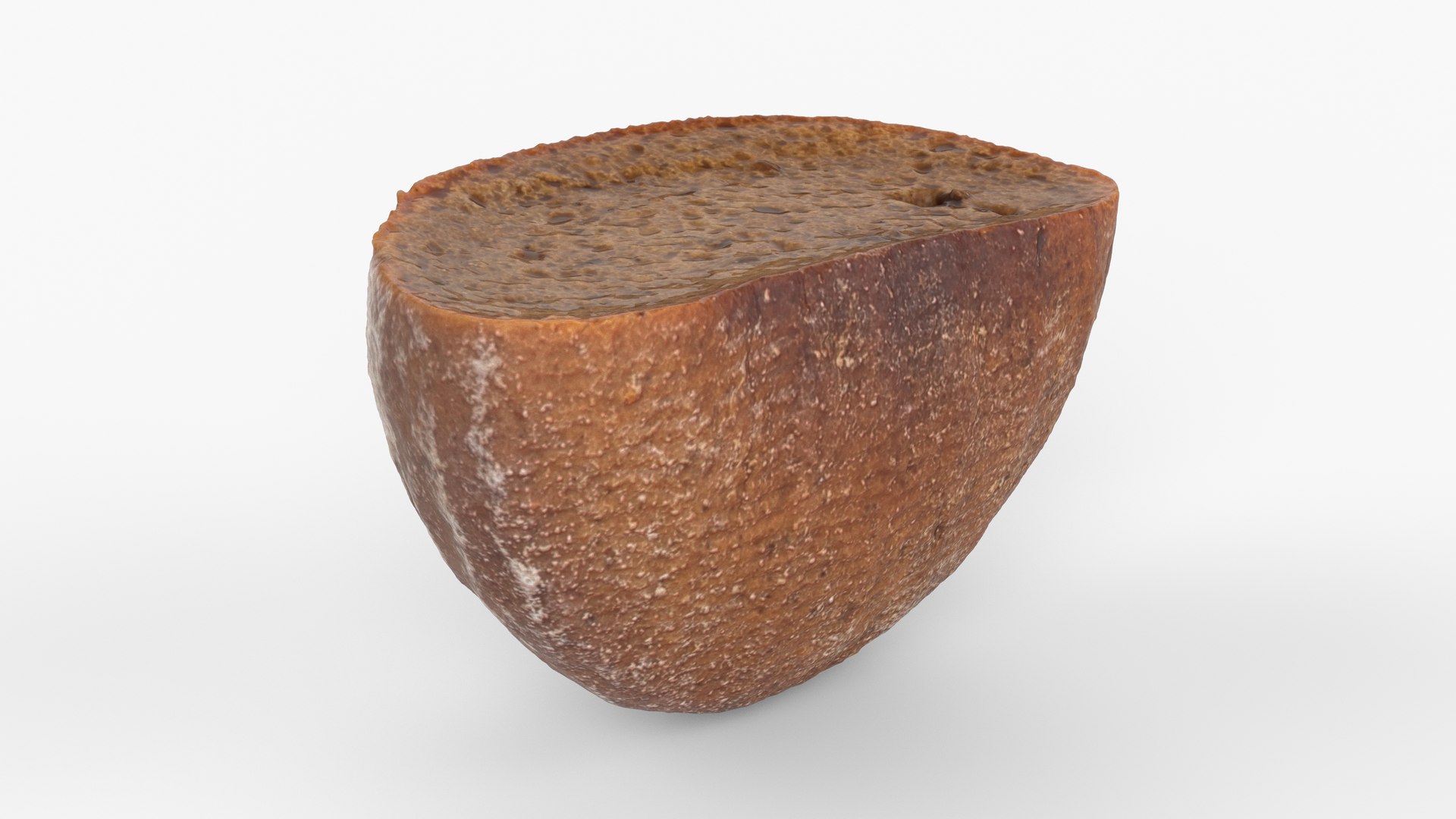 3D Model Photorealistic 3D Scan Of Half A Rye Bread - TurboSquid 2292573