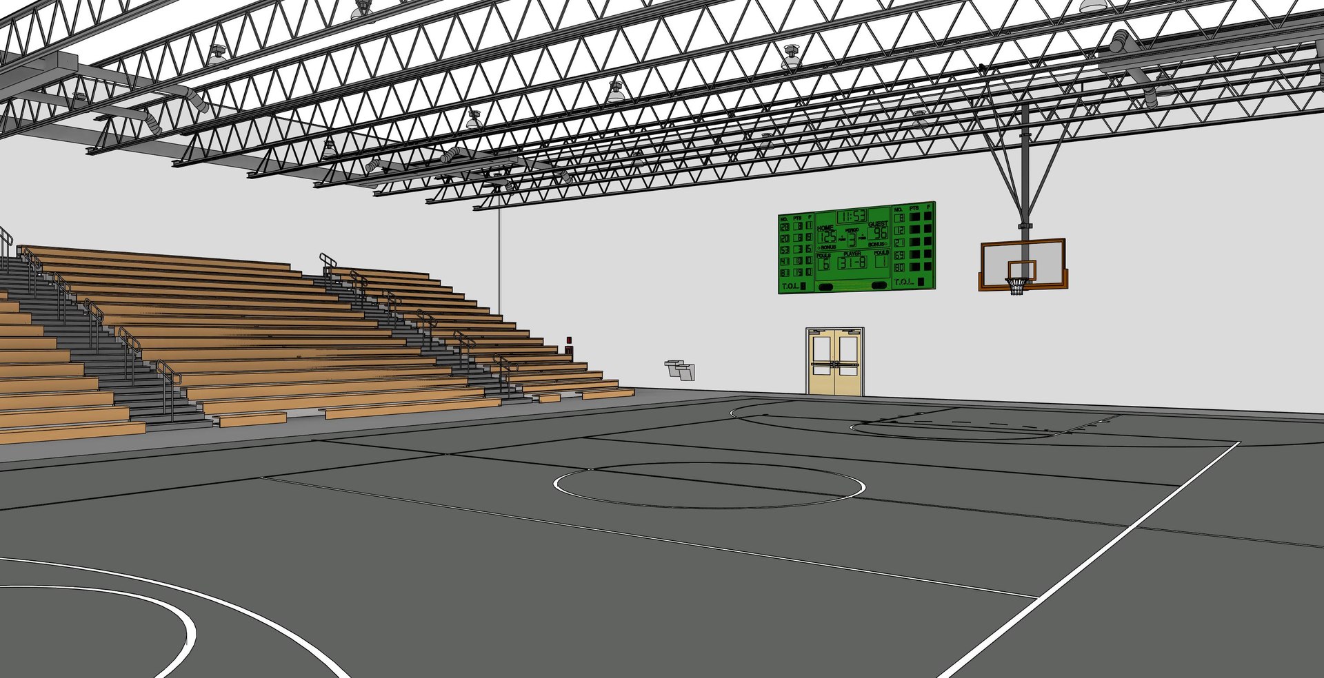 3D Basketball Stadium Model - TurboSquid 1562358