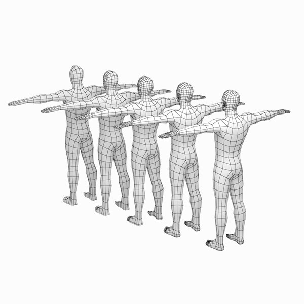 Malha de Base Corporal Masculina em T-Pose Modelo 3D - TurboSquid 1265928